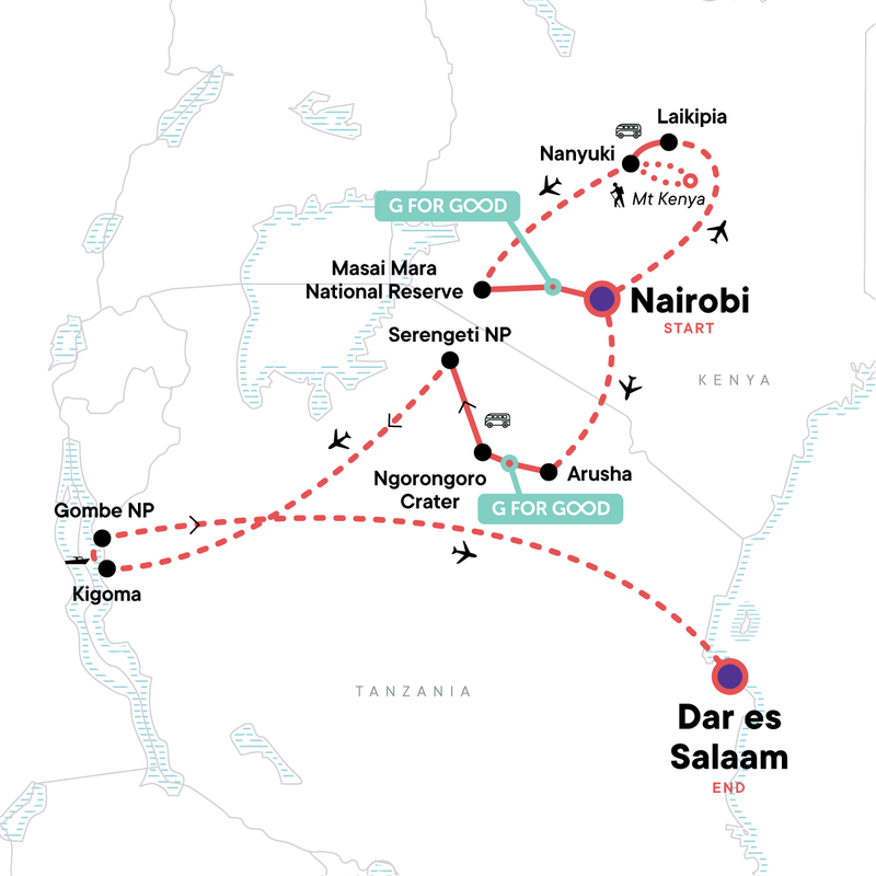 East Africa: Safari Drives, Mountain Hikes & Chimp Trekking in Kenya ...