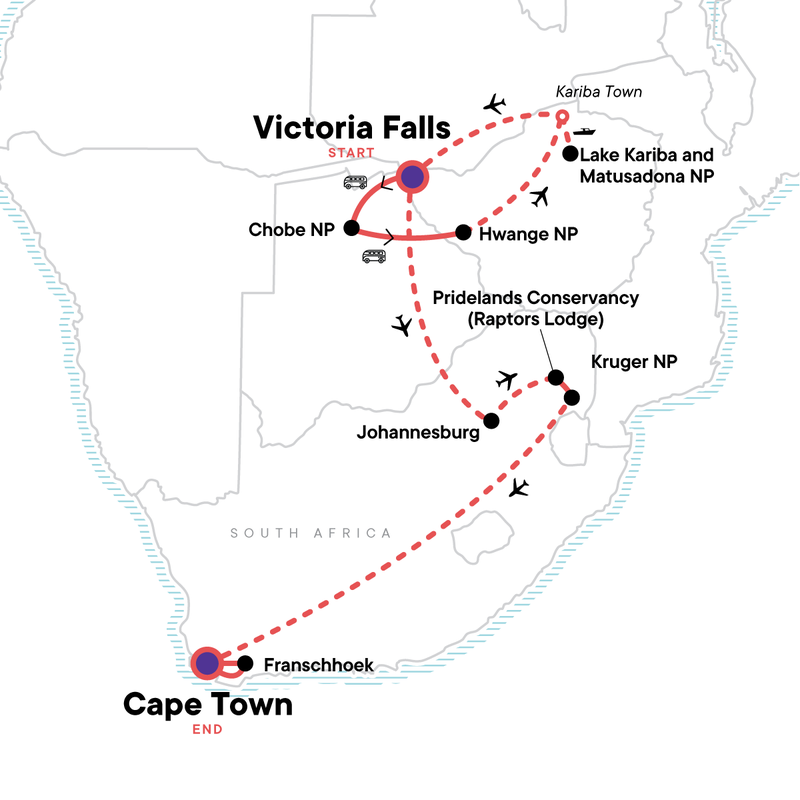 Southern Africa: National Parks of Zimbabwe & Kruger Wildlife Tracking ...